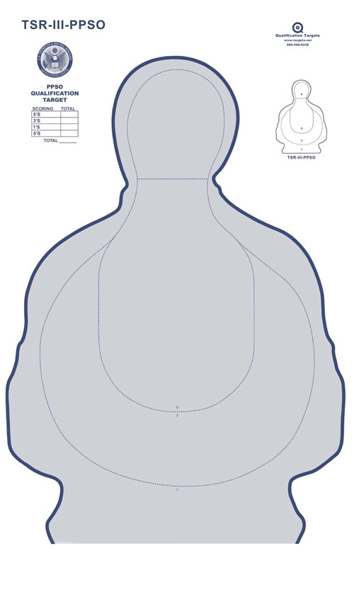 TSR-III PPSO Paper Target – Qualification Targets Inc