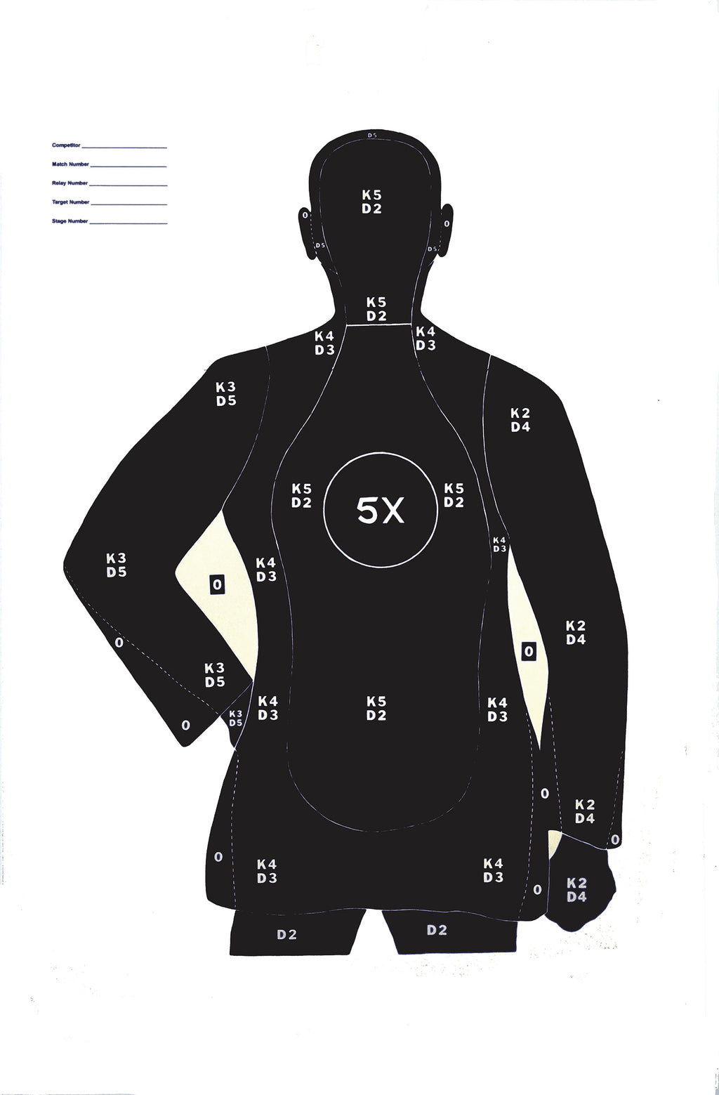 B-21XR Black Paper Target – Qualification Targets Inc