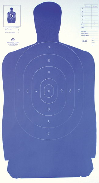 B-27 Paper Target – Qualification Targets Inc