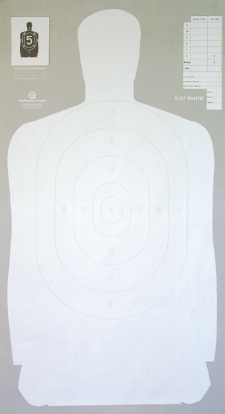 B-27 Paper Target – Qualification Targets Inc