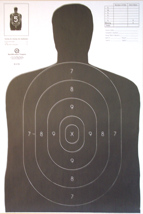 B-27E Paper Target (Pack) – Qualification Targets Inc