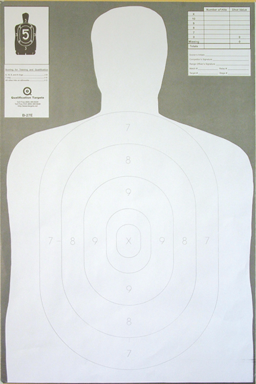 B-27E Paper Target (Pack) – Qualification Targets Inc