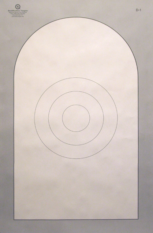 D-1 Paper Target – Qualification Targets Inc