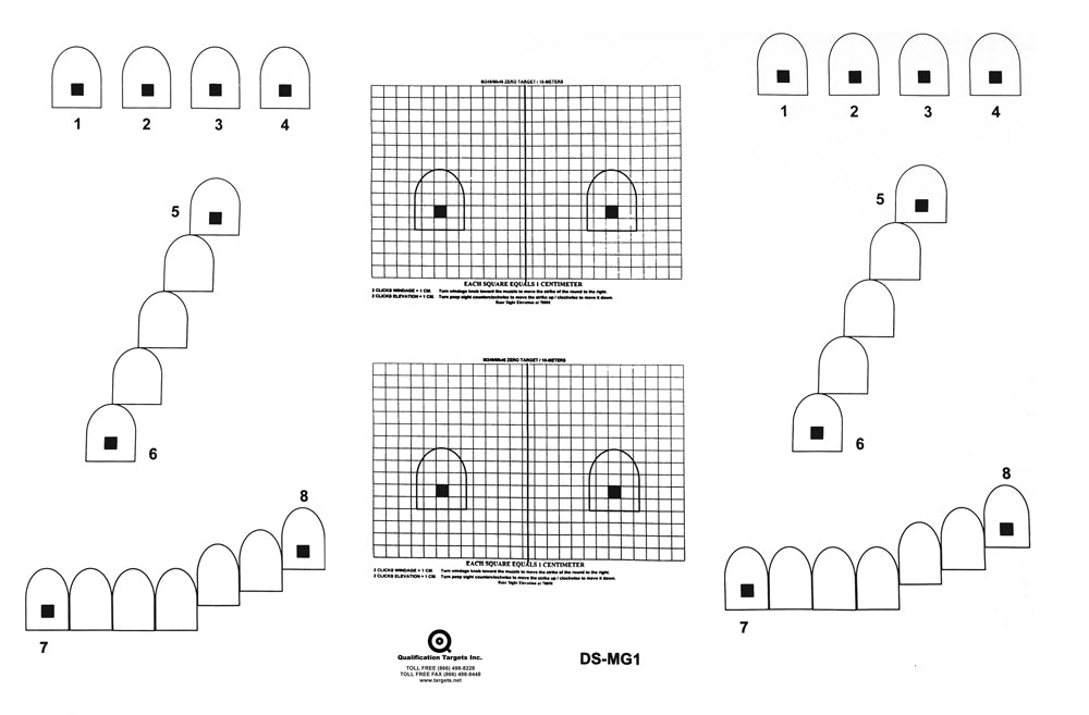 DS-MG1 Paper Target – Qualification Targets Inc