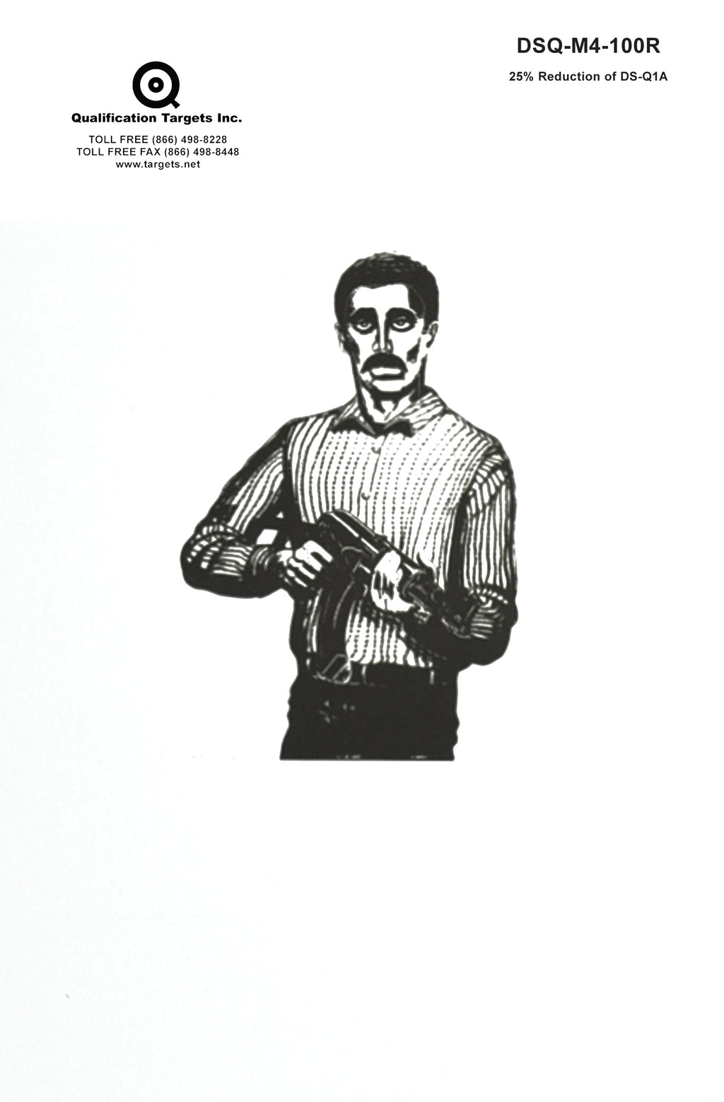 DSQ-M4-100R Paper Target – Qualification Targets Inc