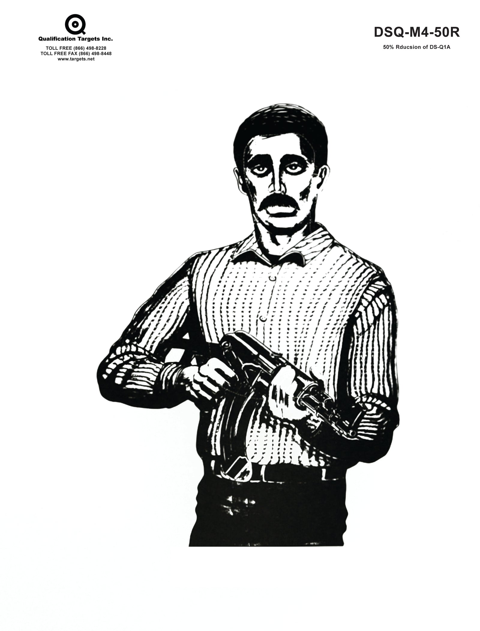 DSQ-M4-50R Paper Target – Qualification Targets Inc