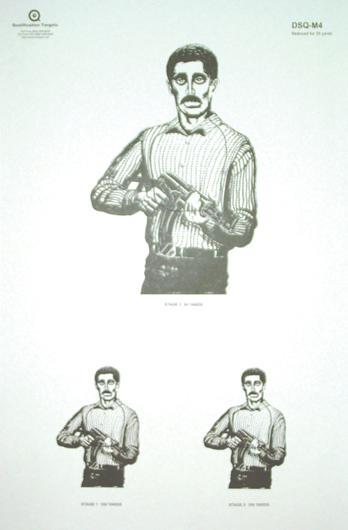 DSQ-M4R Paper Target – Qualification Targets Inc