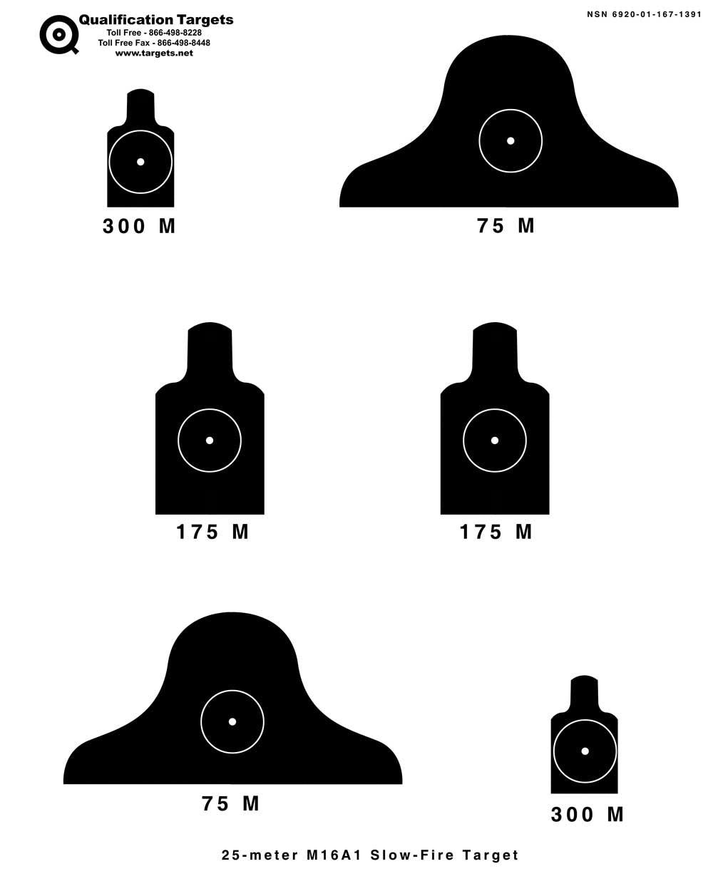M16A1-SF Paper Target – Qualification Targets Inc