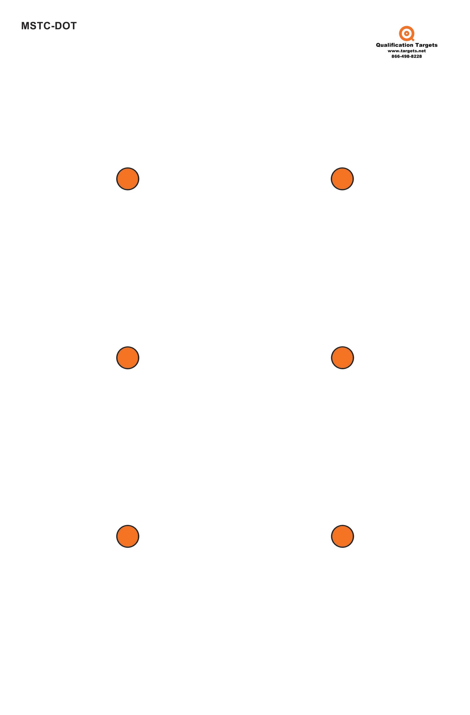 MSTC-DOT Paper Target – Qualification Targets Inc