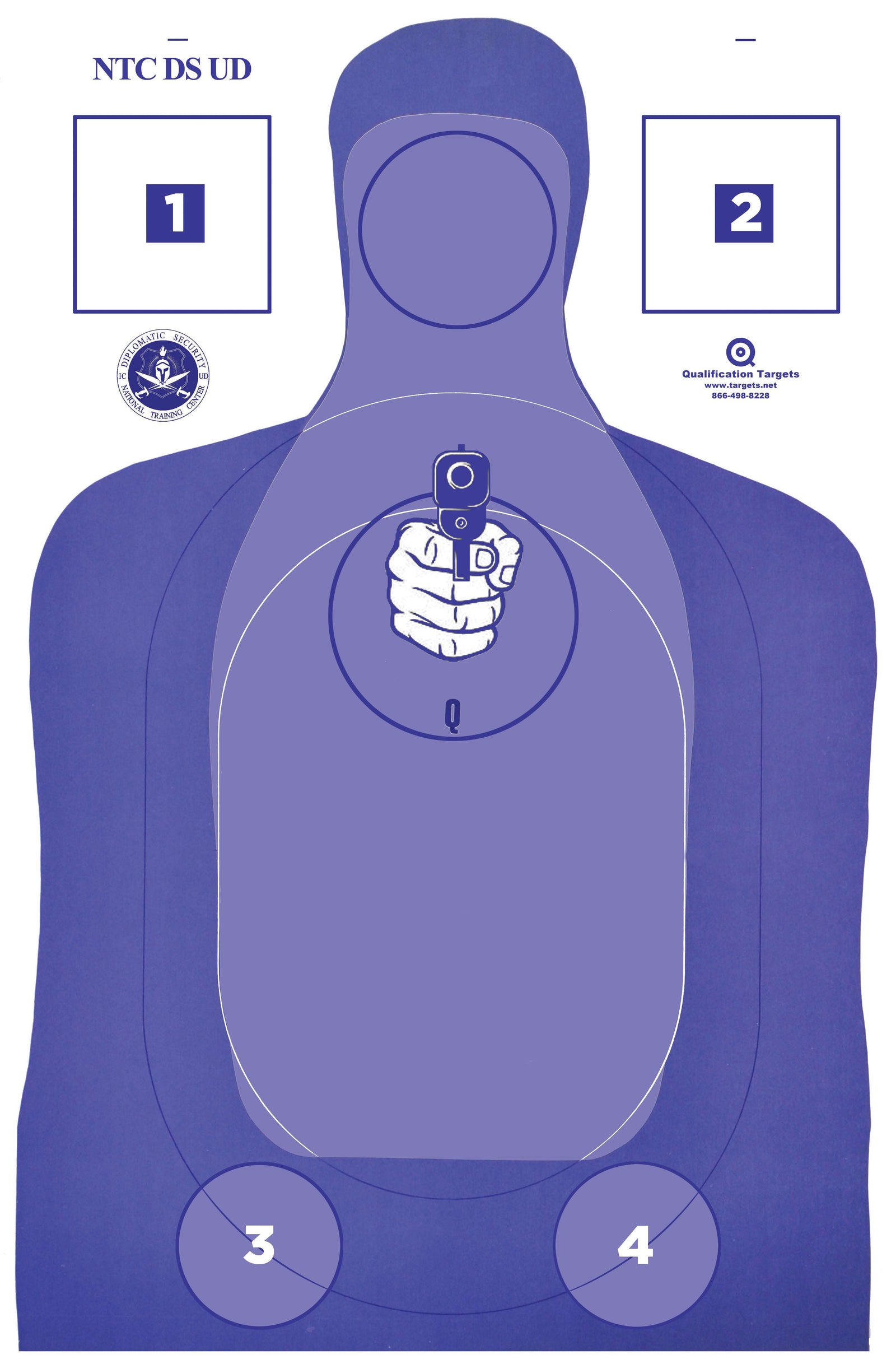 NTC-DS-UD Paper Target – Qualification Targets Inc
