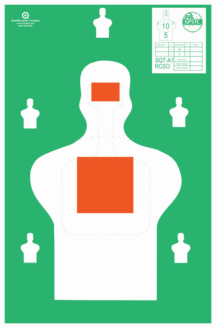 SQT-A1 RCSO Paper Target – Qualification Targets Inc