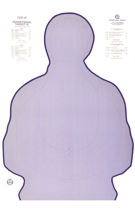 TSR-III Blue Paper Target – Qualification Targets Inc